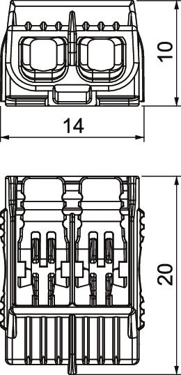 Universal lever terminal block, 2-pole | OBO